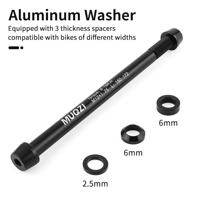 MUQZI Trainer Thru Axle M12 x 1.5/1.75 Thread Indoor Bike Trainer Stand ...