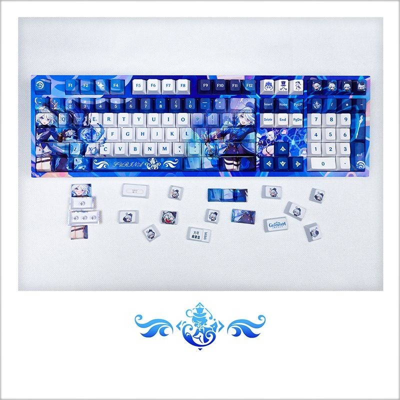 Genshin Impact Furina Focalors Keycap Cherry Profile PBT Five-side ...