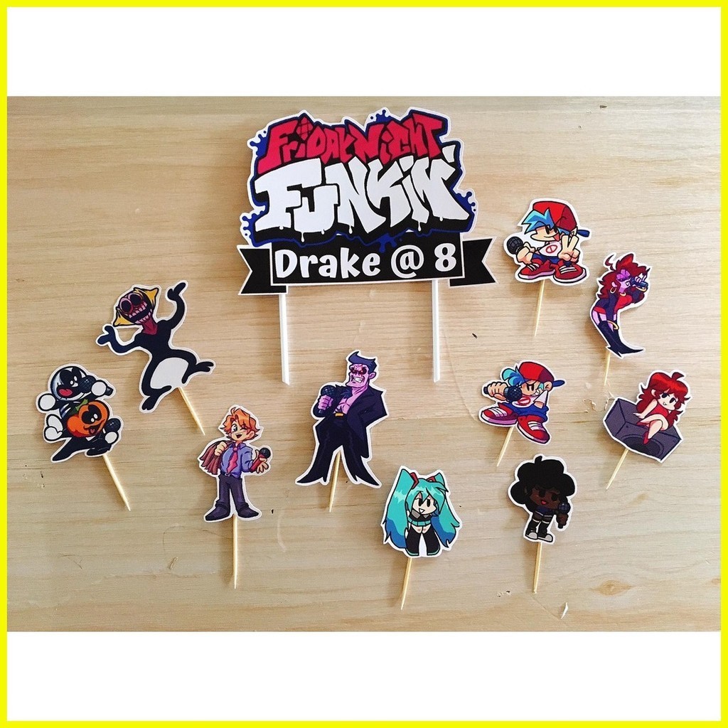 ∆ FRIDAY NIGHT FUNKIN Personalized cake toppers! Free to add name & age ...
