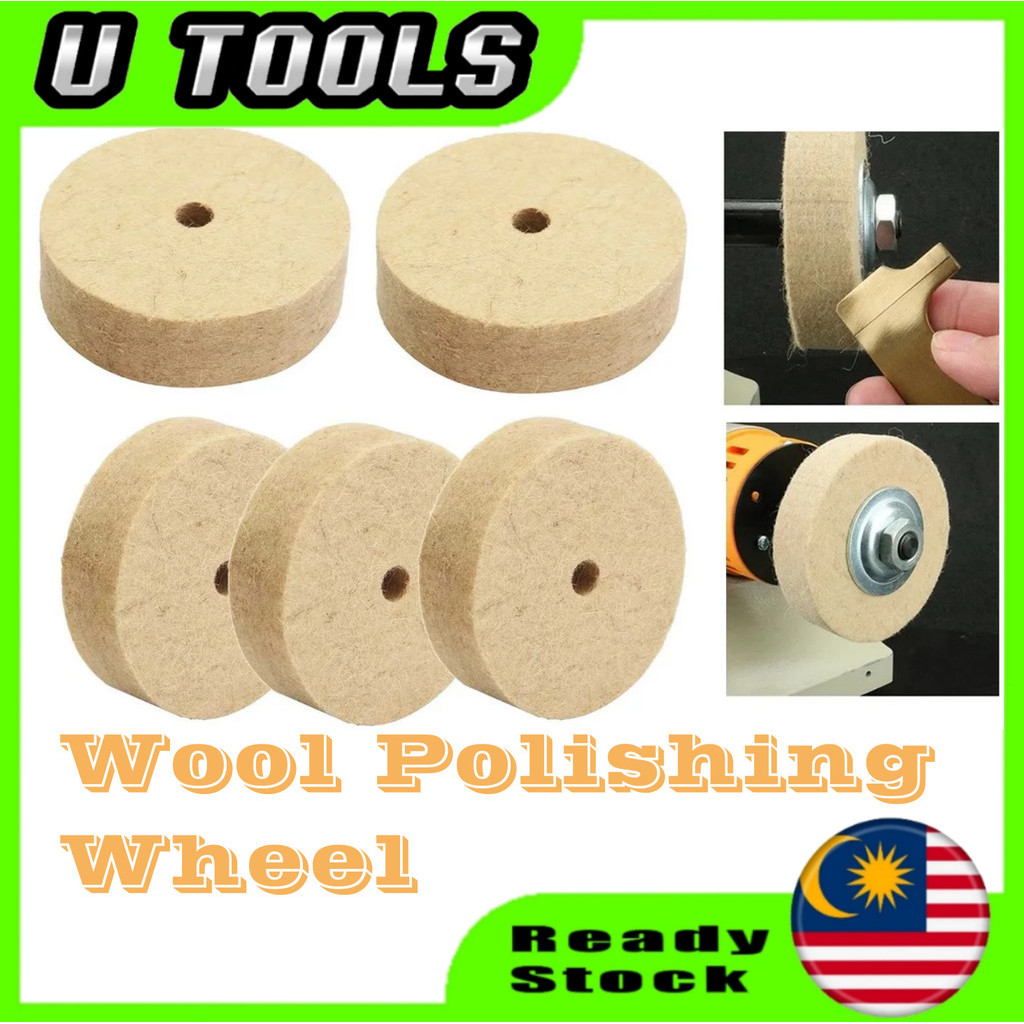 3 inch 75mm Wheel Buffing Wheel Felt Wool Polishing Pad Abrasive Disc ...