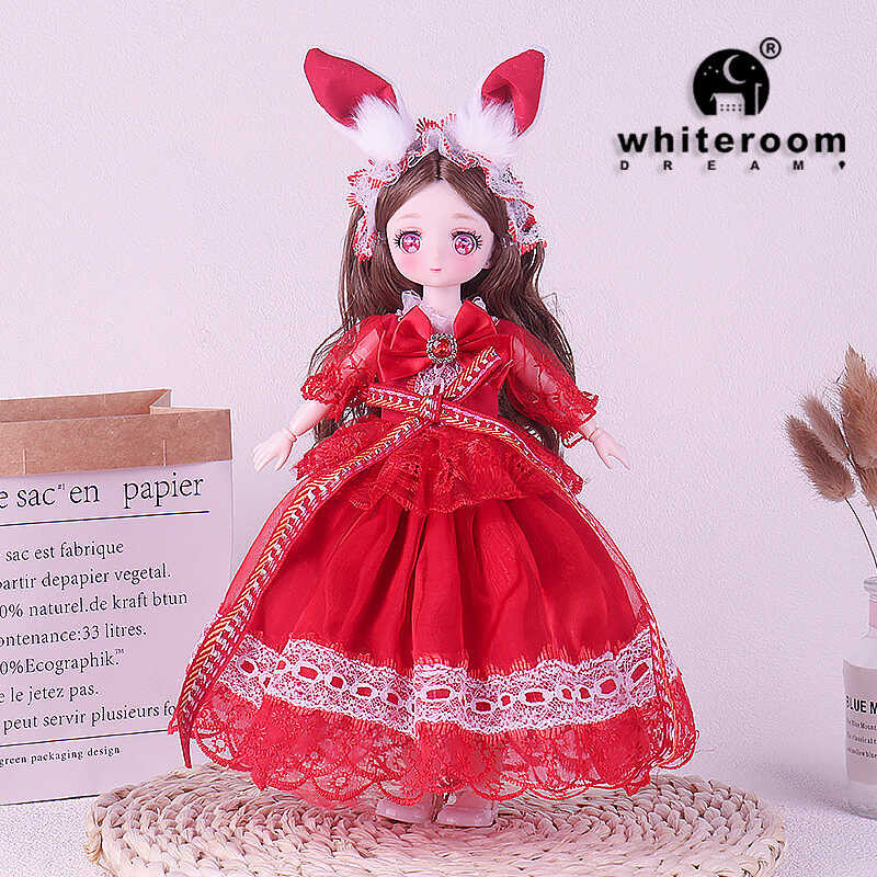 1/6 Bjd Wedding Dress Anime Action Figures Full Set Spherical Joined ...