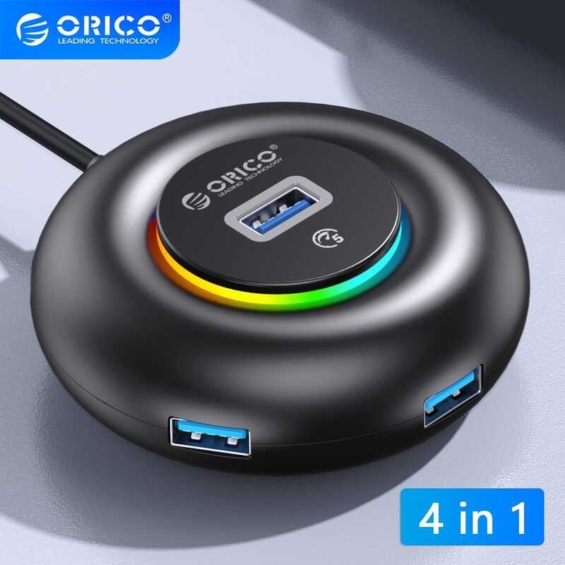 RGB Type ORICO C Hub Multi USB A 3.0 Ports Splitter Dock Station Plug ...