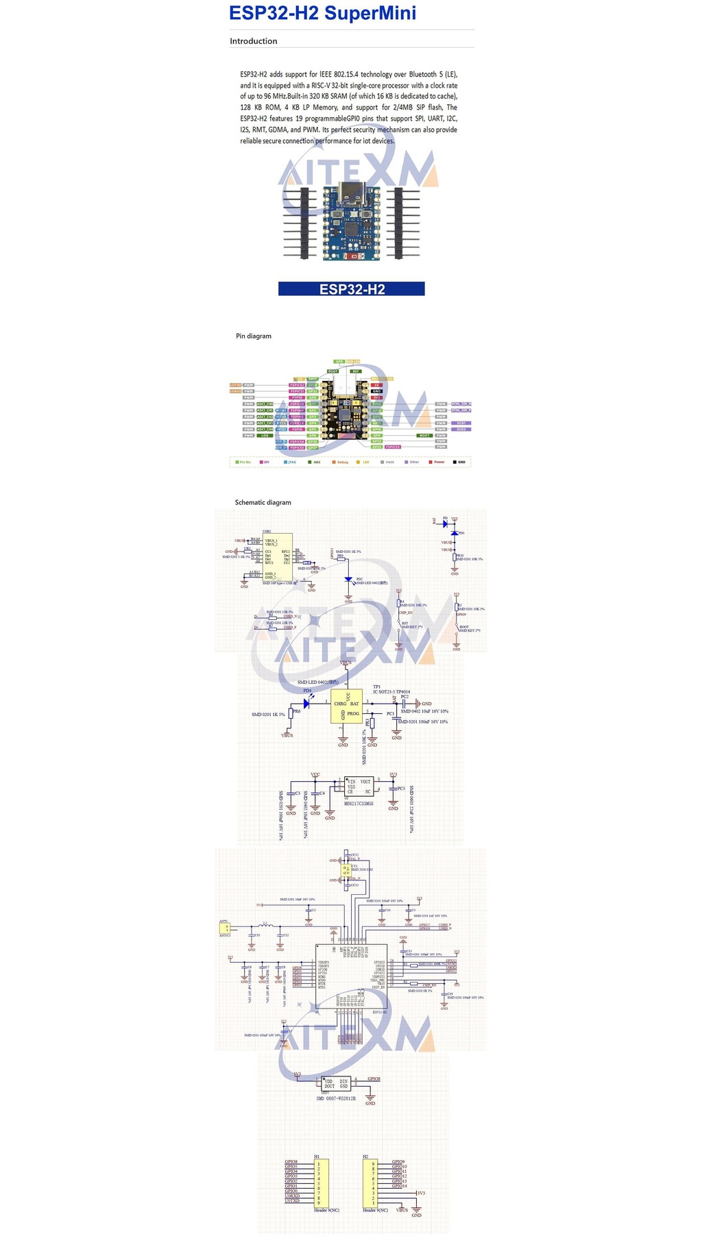 Esp32 C3 Esp32 S3 Esp32 H2 Esp32 C6 Development Board Esp32 C3 Supermini Plus Wifi Bluetooth 5538