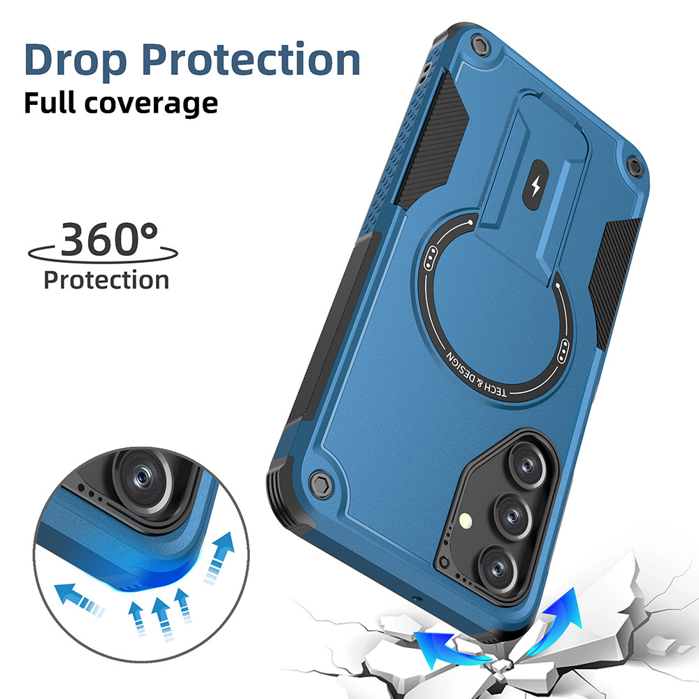 Lenuo Folding Stand Magnetic Circle Phone Case For Samsung Galaxy A56 A36 A16 A06 A55 A35 A15 ...