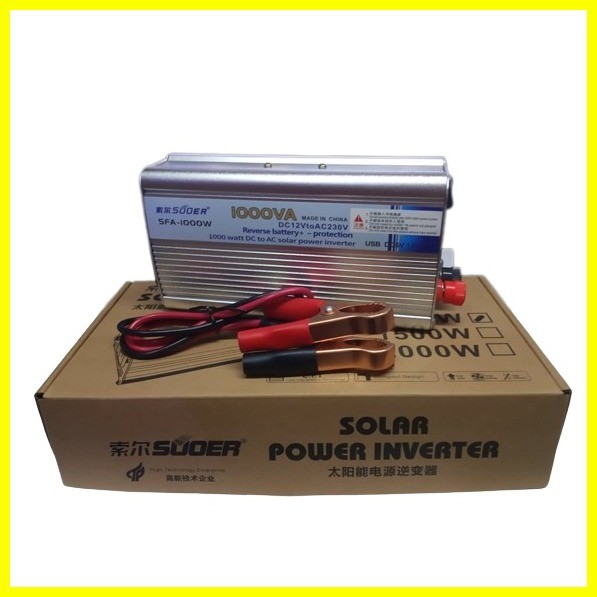 2025 SUOER SAA-SFA 1000W /2000WATT 12V DC to 220-230V AC Car Home Solar Power Inverter | Shopee ...