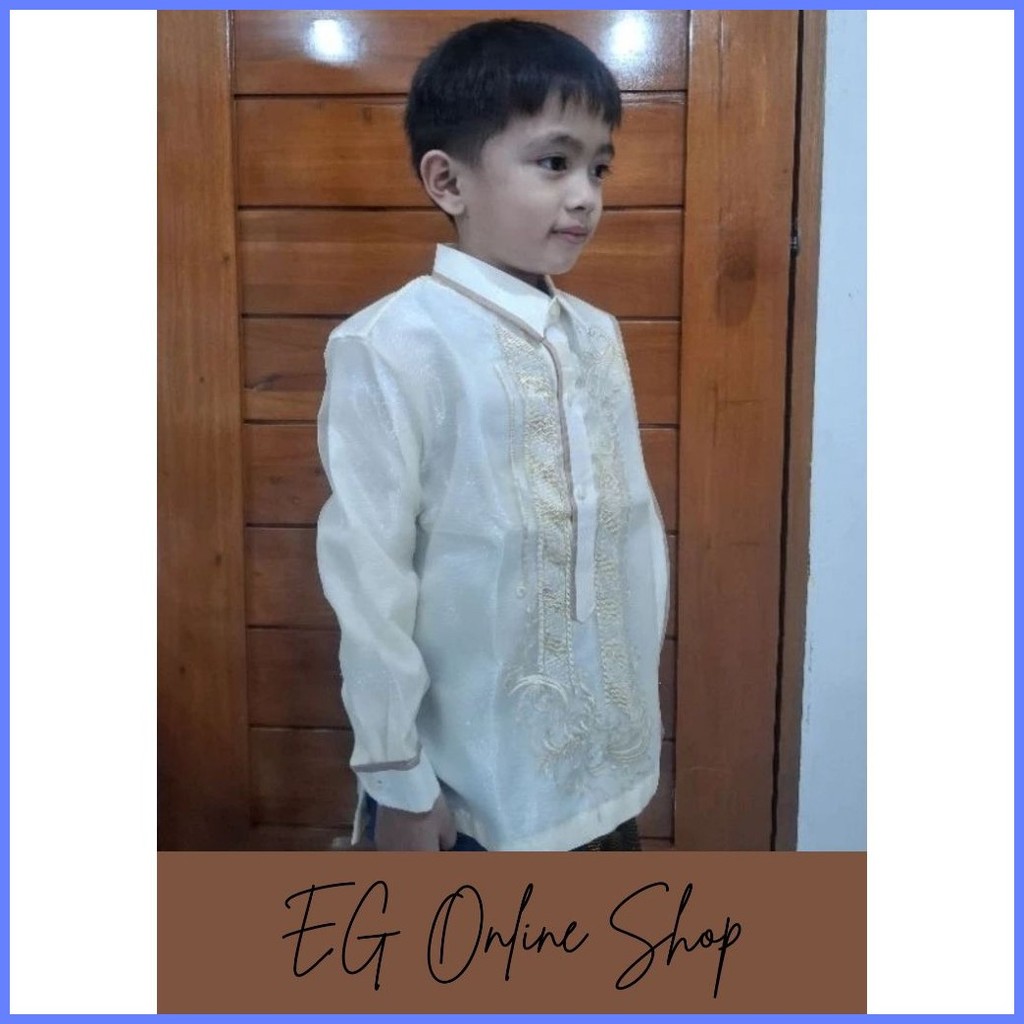 Modern BARONG Tagalog with Lining for Kids - Traditional Filipino ...