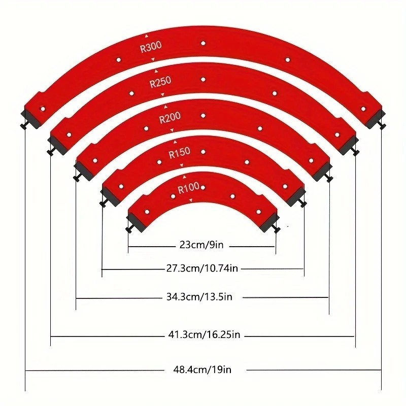 Woodworking Corner Routing Guide Set Round Corner Radius Templates ...
