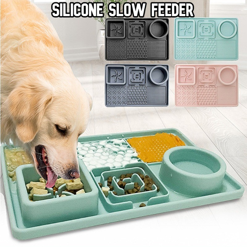 Cat Slow Feeding Mat Dog Lick Mats Pet Dinner Plate Food Grade Silicone ...