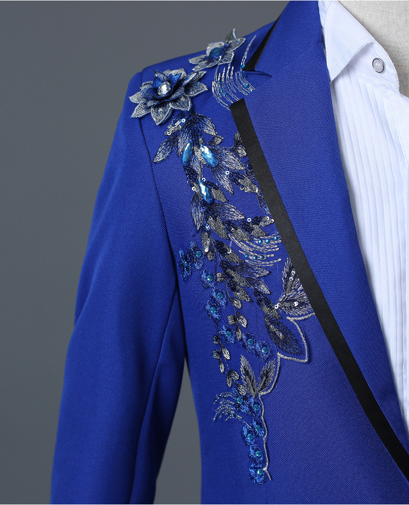 Male Singer Nightclub Stage Performance Costume Host Suit Bar Dress ...