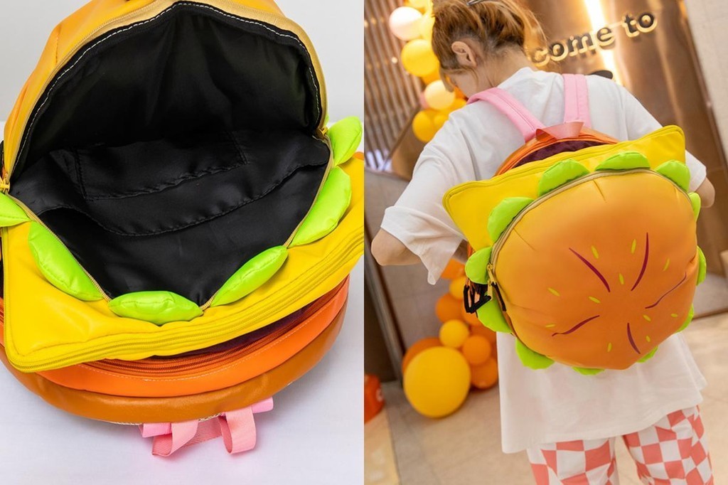 OMG Hamburger Backpack Realistic Burger Backpack Cheeseburger Backpack ...