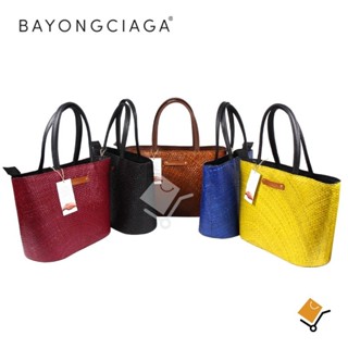 Bayongciaga Pandan Faux Leather Bayong Hand Bag Handy (Small) | Shopee ...