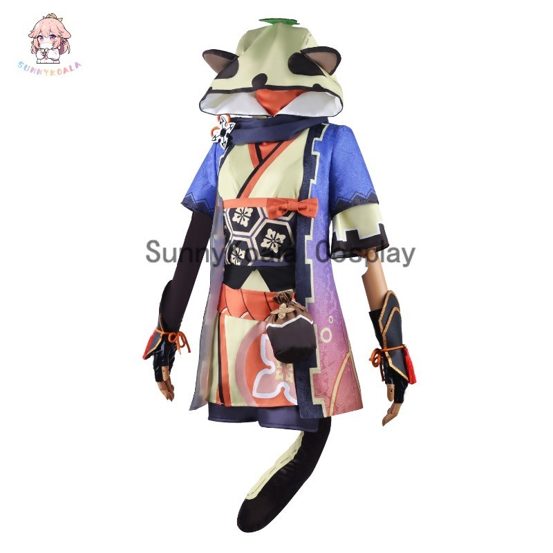 Genshin Impact Ninja Raccoon Sayu Full Set Costume Cosplay Clothing ...