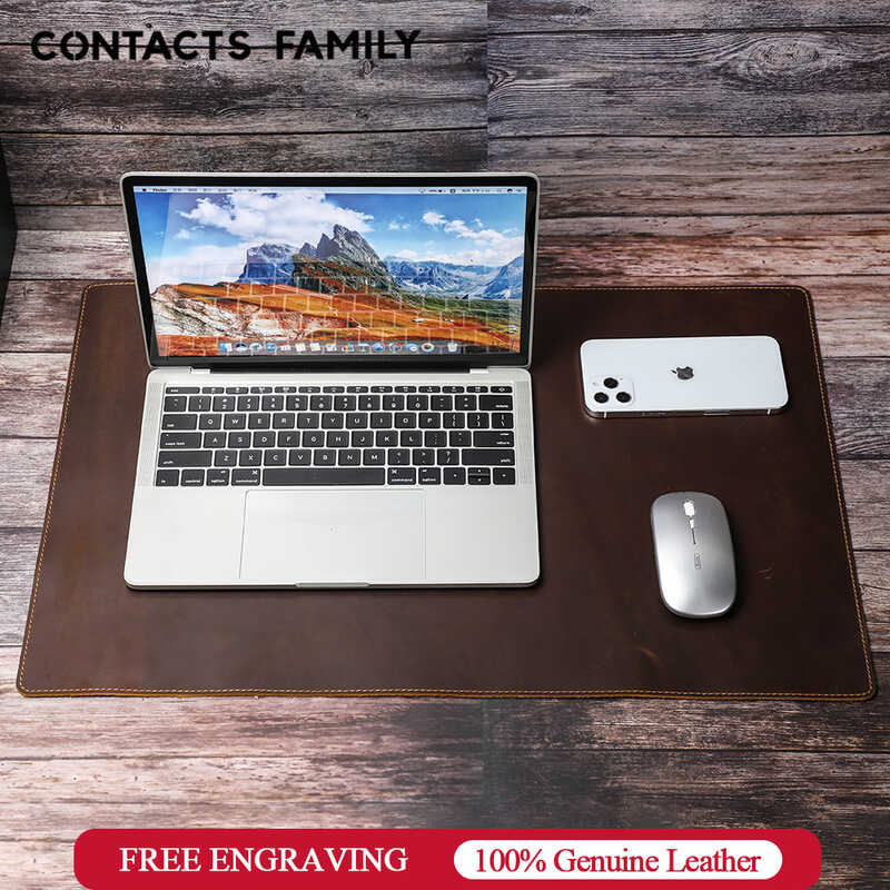 Leather 100% Nubuck Keyboard Mouse Office Laptop PC Computer Desk Mat ...