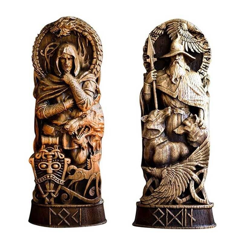 Scandinavian Pantheons Statues, Norse Gods Resin Art Crafts Home ...