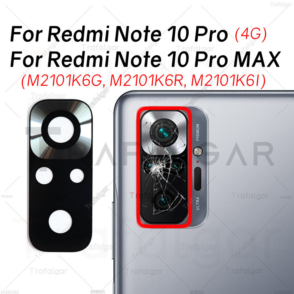 Back Camera Lens For Xiaomi Redmi Note 10 Pro Rear Camera Glass Cover Note10 Pro MAX M2101K6G ...