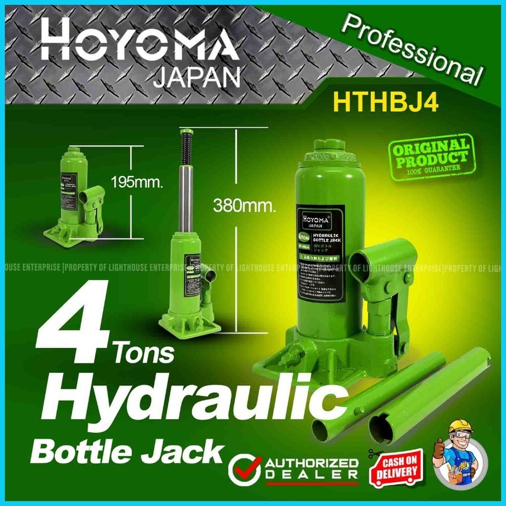 ☃ HOYOMA Japan Hydraulic Bottle Jack (2TONS,4TONS,6TONS,10 TONS,15TONS ...
