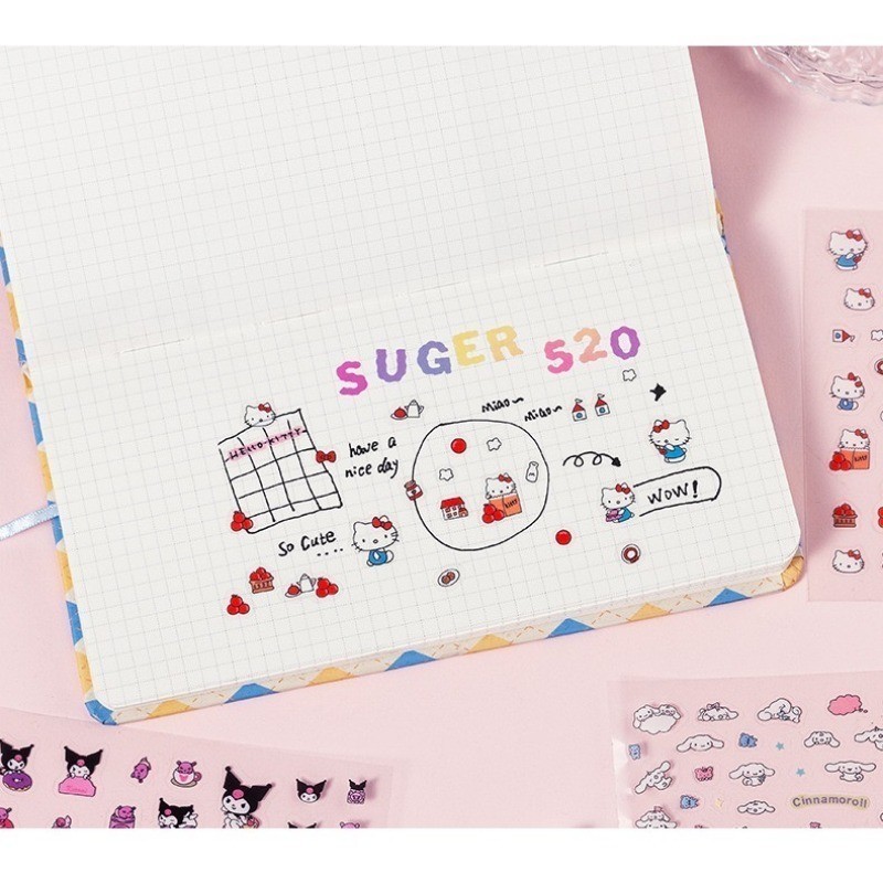 Non-Repetitive Cartoon Q Version Sanrio Graffiti Stickers Cute Kuromi ...
