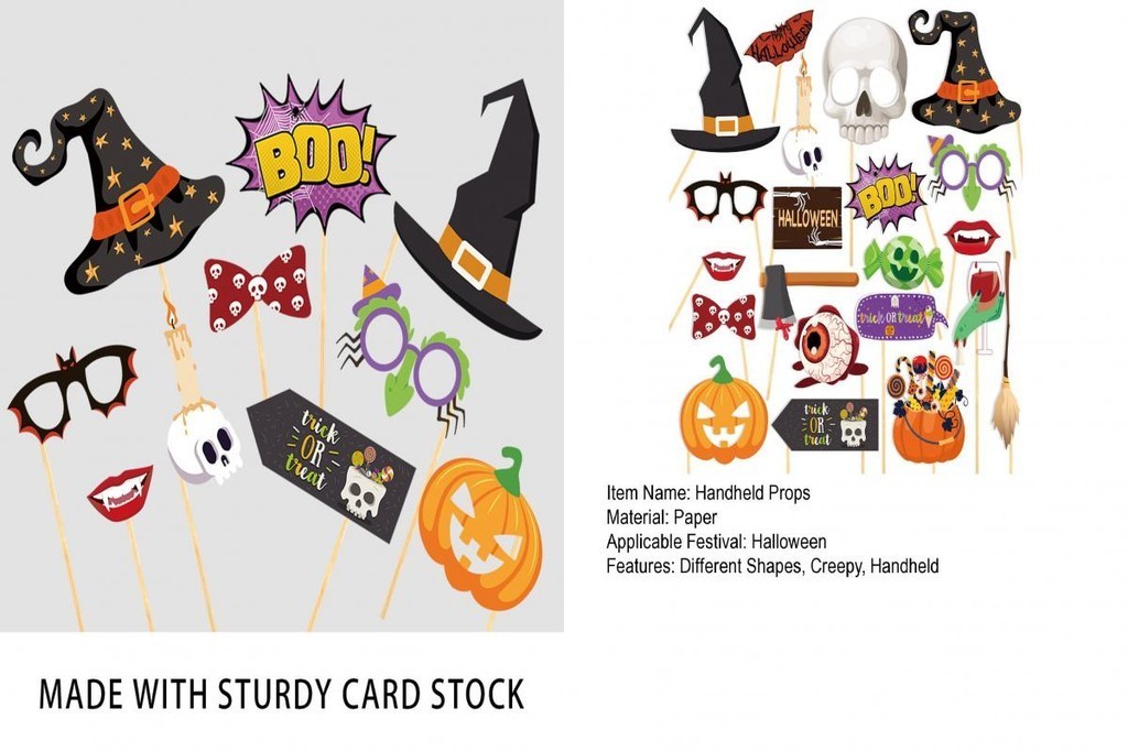 Trick-or-treating Photo Booth Props Spooky Halloween Photo Props Set 20 ...