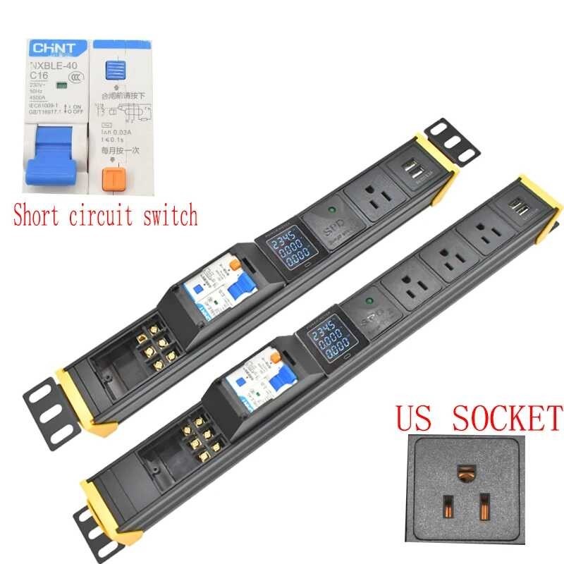 Rotating 360 Degree Hook PDU Power Strip - Maikling Circuit Switch 1 ...
