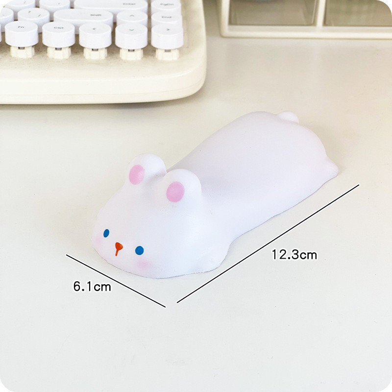 White Rabbit Pink Pig Mouse Wrist Pad PU Slow Rebound Sponge Mouse Pad ...