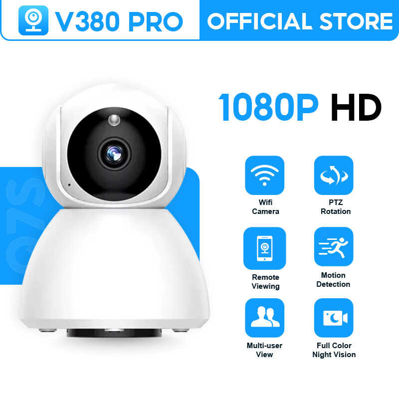 V380 Pro Q8 Smart HD 1080P Night Vision Two-Way Audio Home Monitor ...