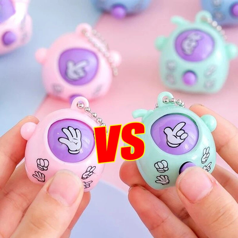 Funny Finger-Guessing Game Keychains - Mini Egg Shaped Key Ring ...