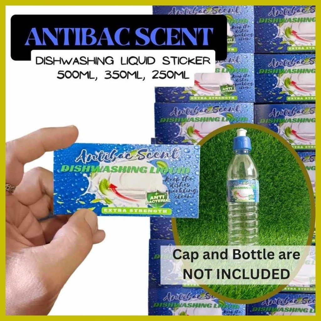 BRCos 36 Pcs Generic Sticker Label For Dishwashing Liquid Plastic ...