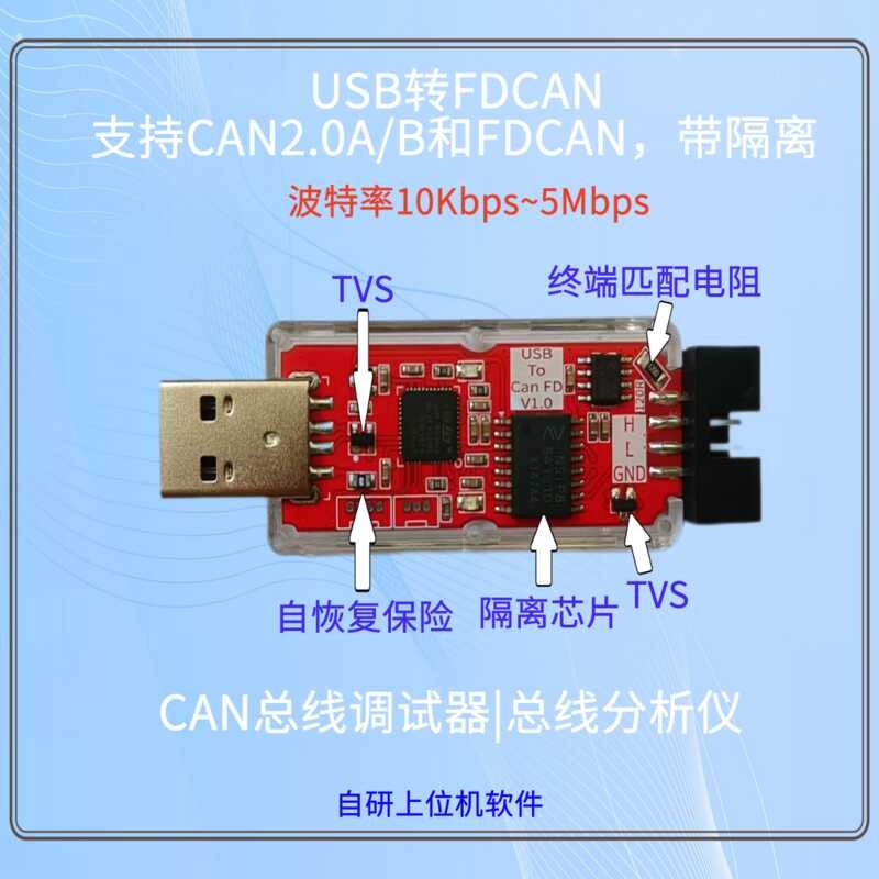 USB sa CAN bus transceiver analyzer debugger CAN2.0A B [UNK] FD ...