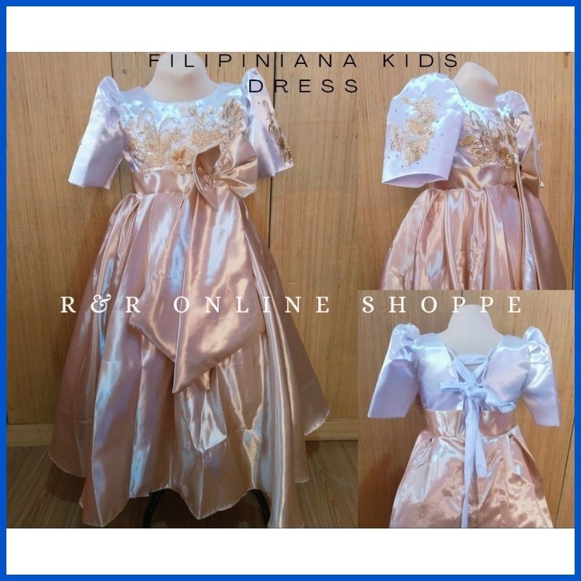 ♻ ⎯ Filipiniana dress for Kids/Actual Photo ( Buwan ng Wika / UNITED NATION) | Shopee Philippines