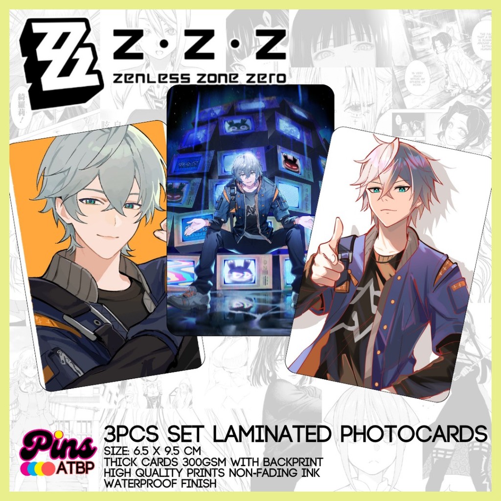 ♀ ┏ 3PCS SET Male Agents Zenless Zone Zero Anime Photocards - Pins ATBP ...