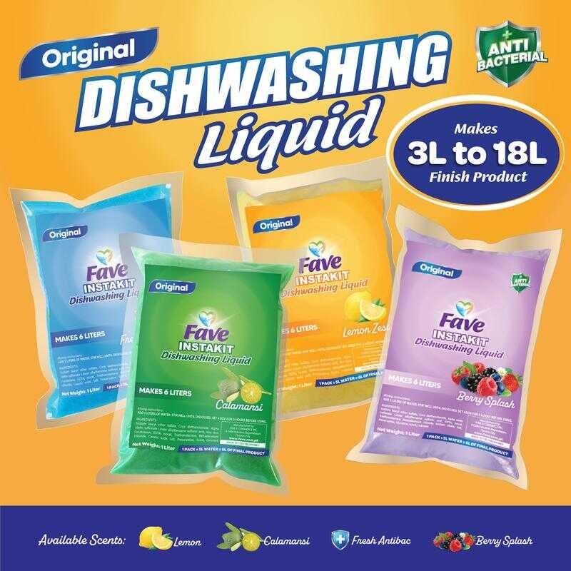 FAVE Original Dishwashing Liquid, 1L 18 Yield, Antibacterial Power ...