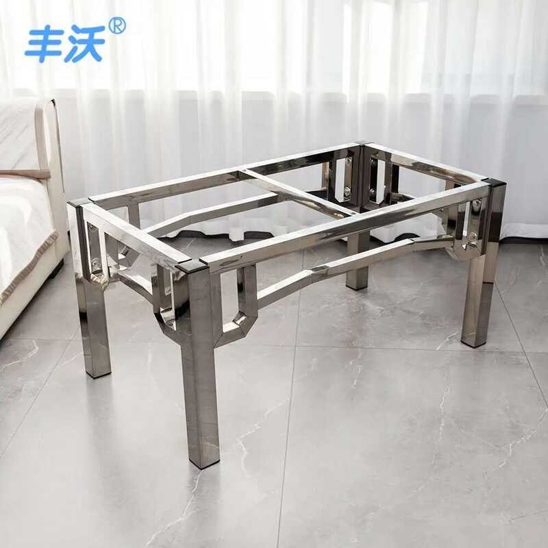 High end stainless steel table frame, rock slab, marble wood tabletop ...