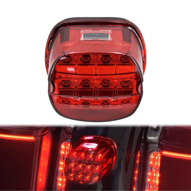1 Motorcycle Red LED Brake Tail Light Rear Lamp For Harley Dyna Boy ...