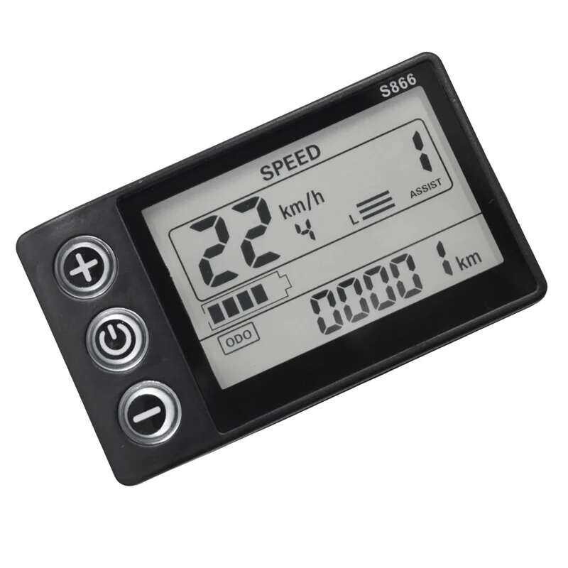 24V 60V S866 Controller Panel Dashboard Waterproof Bike LCD Display For ...