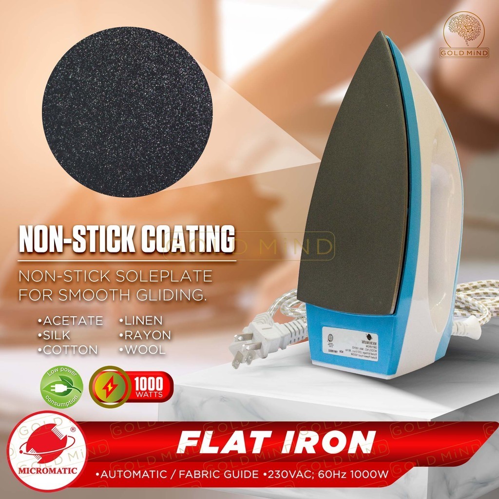 Micromatic Flat Iron Ergo Design Non-Stick 1000W | Shopee Philippines