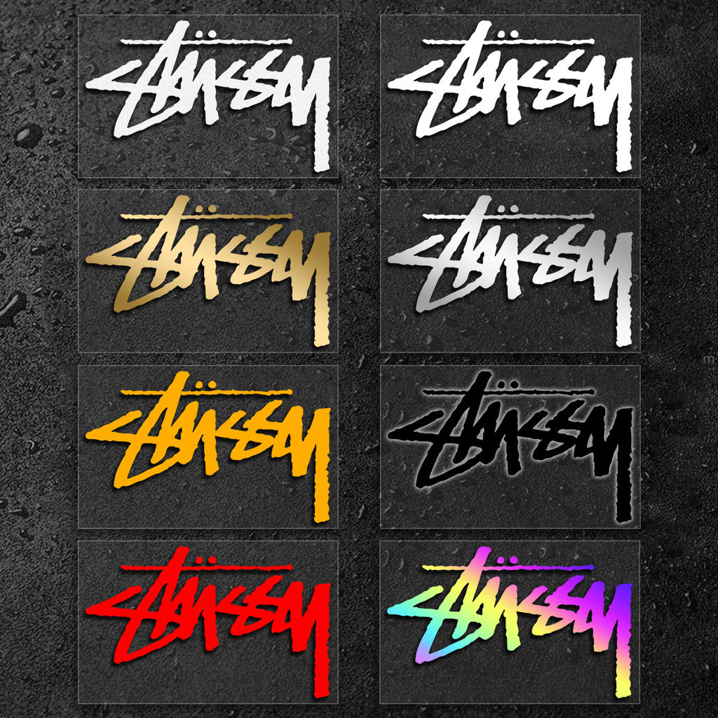 Stussy Logo Vinyl Sticker Reflective Car Window Body Decal | Shopee ...