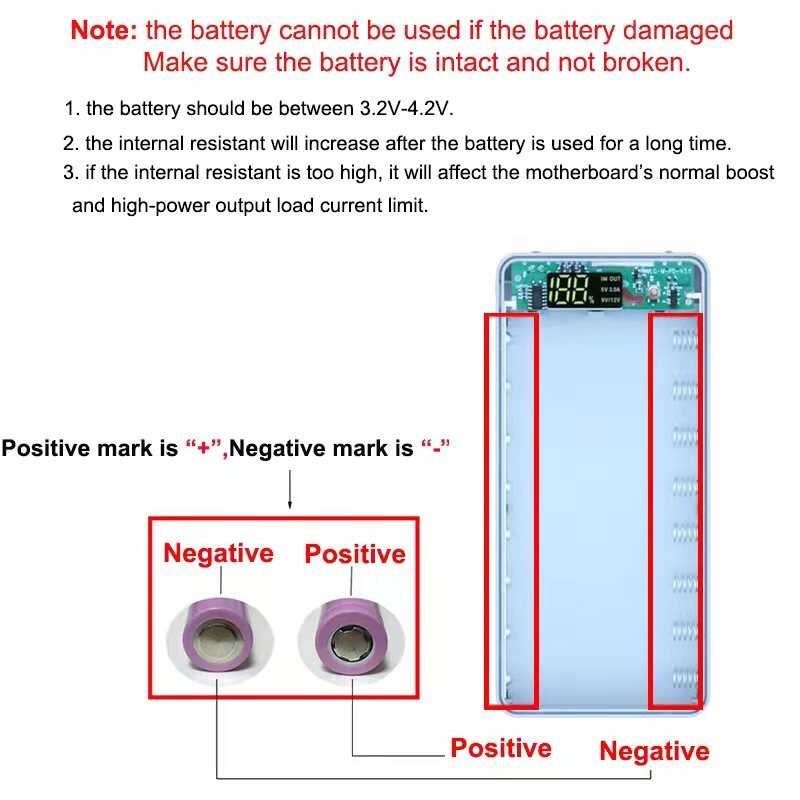 Power Bank 18650 Two Micro USB Type C Holder Case For Iphone Xiaomi ...