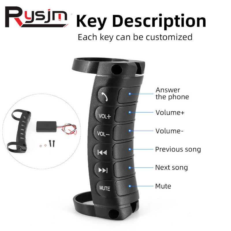 HD Universal Wireless Multi Steering Wheel Control Remote Controls Multi-Function Button Car DVD ...