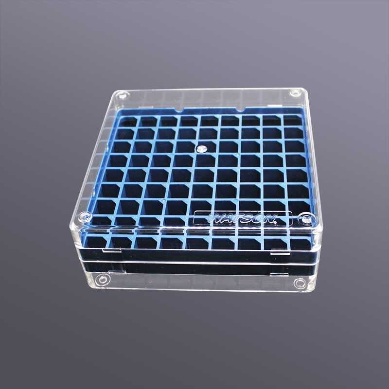 1577-850B Watson Laboratory Freezer Box Tube Rack Blue 81-Well ...