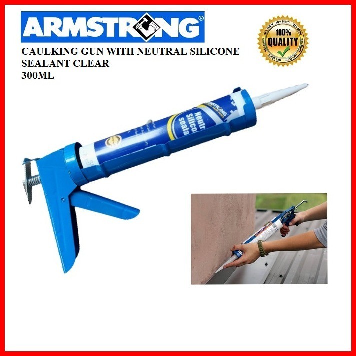 CAULKING GUN WITH NEUTRAL SILICONE SEALANT CLEAR | Shopee Philippines