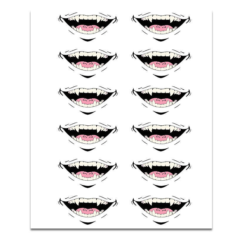 Anime Jujutsu Kaisen Cosplay Yuji Nobara Sukuna Tattoo Stickers Face ...