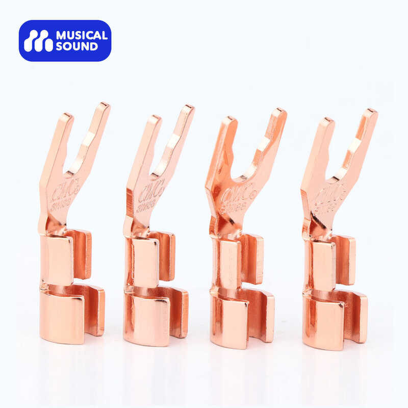Musical Sound Banana Weld CMC Copper Y U Male Plug Audio Speaker Wire ...