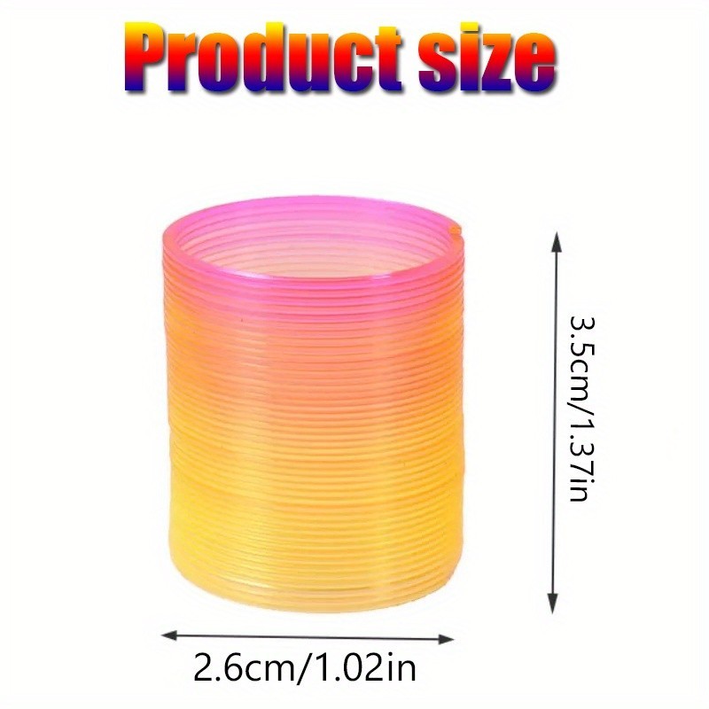 12PCS Rainbow Magic Springs Circle Toys Kids Birthday Party Favors ...