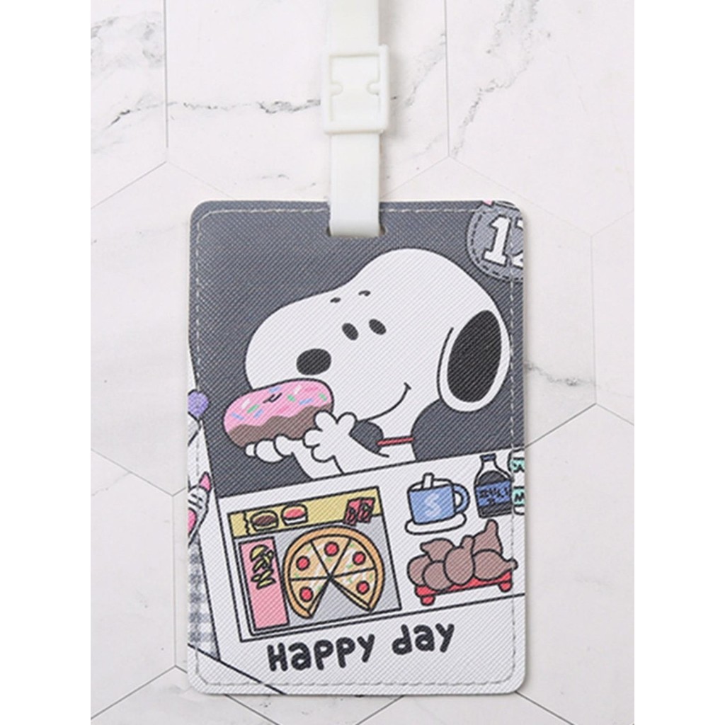 Cartoon Cute Snoopy Luggage Card Boarding Pass Anti-loss Trolley Box ...