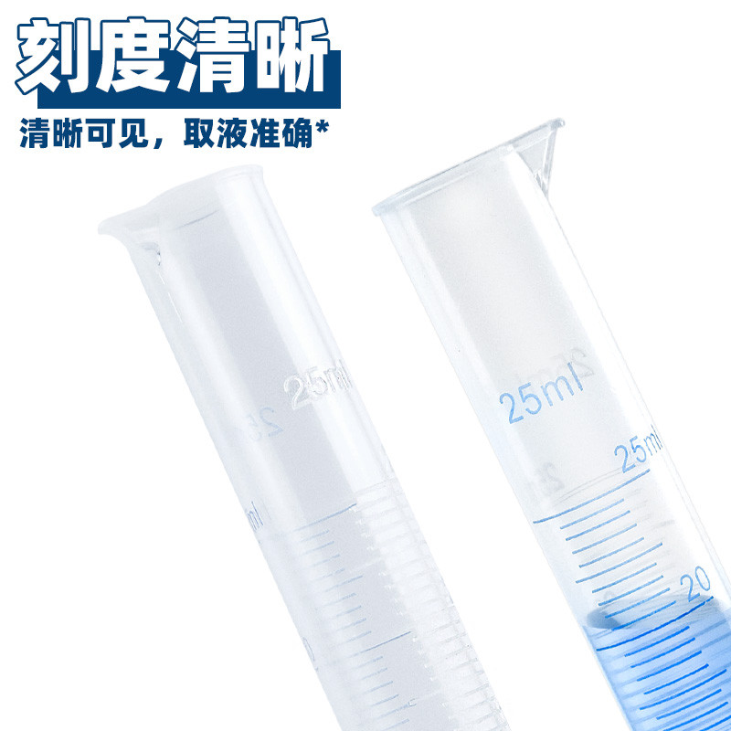 Plastic Measuring Cylinder with Scale Line 10 25 50 100 250 500 1000 2 ...