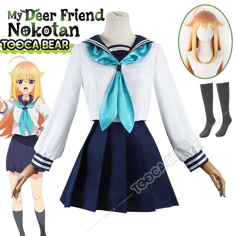 Koshi Torako Cosplay Costume Wig Anime My Deer Friend Nokotan Koshitan ...