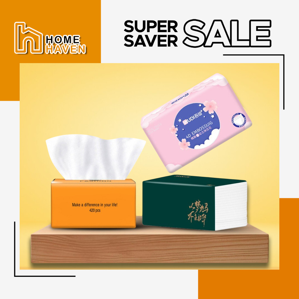 HOME HAVEN 4 / 5 Ply Tissue Super Soft Gentle Cleaning Dry Tissue Safe ...