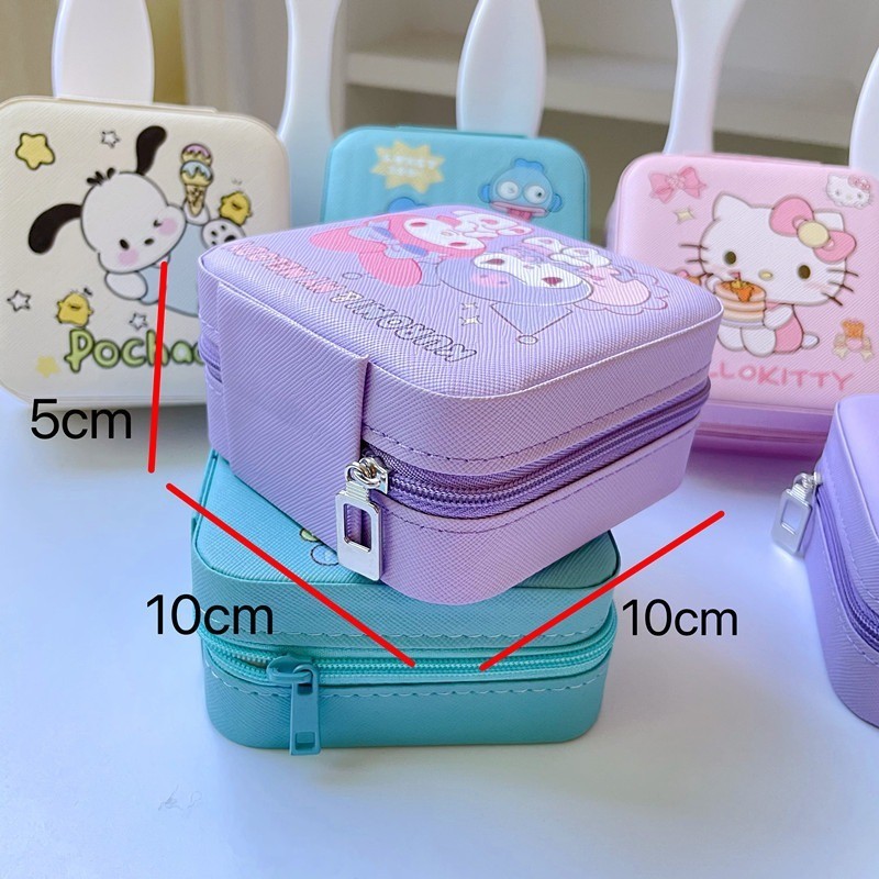 Cinnamoroll My Melody Jewelry Box, Cinnamoroll PU Small Portable ...