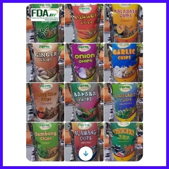 FARM DELIGHT VEGGIE CHIPS 60pcs | Shopee Philippines