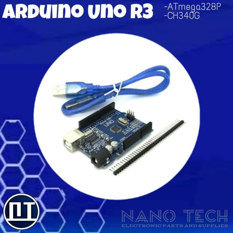 ☪ Arduino Uno CH340G Development Board with Pin Headers and USB cable ...